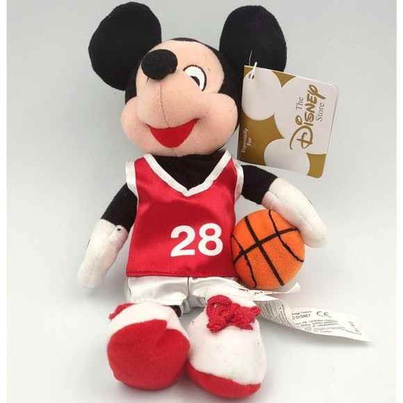 Disney | Toys | Mickey Mouse Basketball 28 Disney Store Red White 9 ...